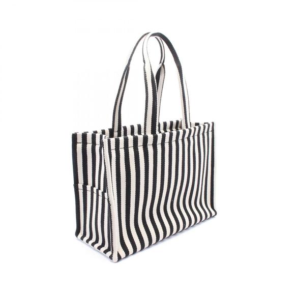Celine | Bags | Celine Bag Black Cabas White Brown Leather Tote Tais ...